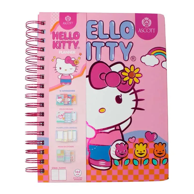 Planner Con Espiral Hello Kitty17.8×23.5cm Ascott – Jabes Chile